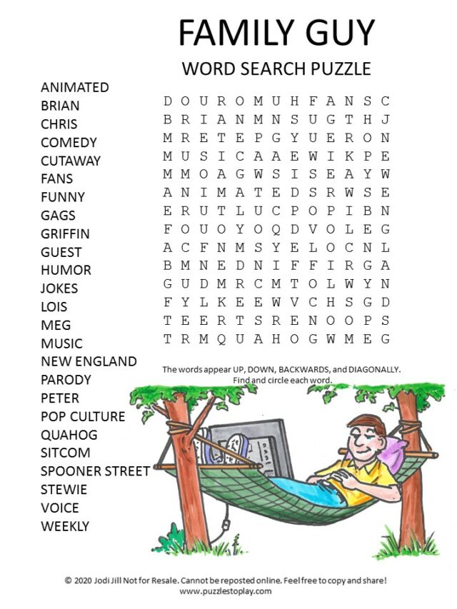 June Word Search Printable
